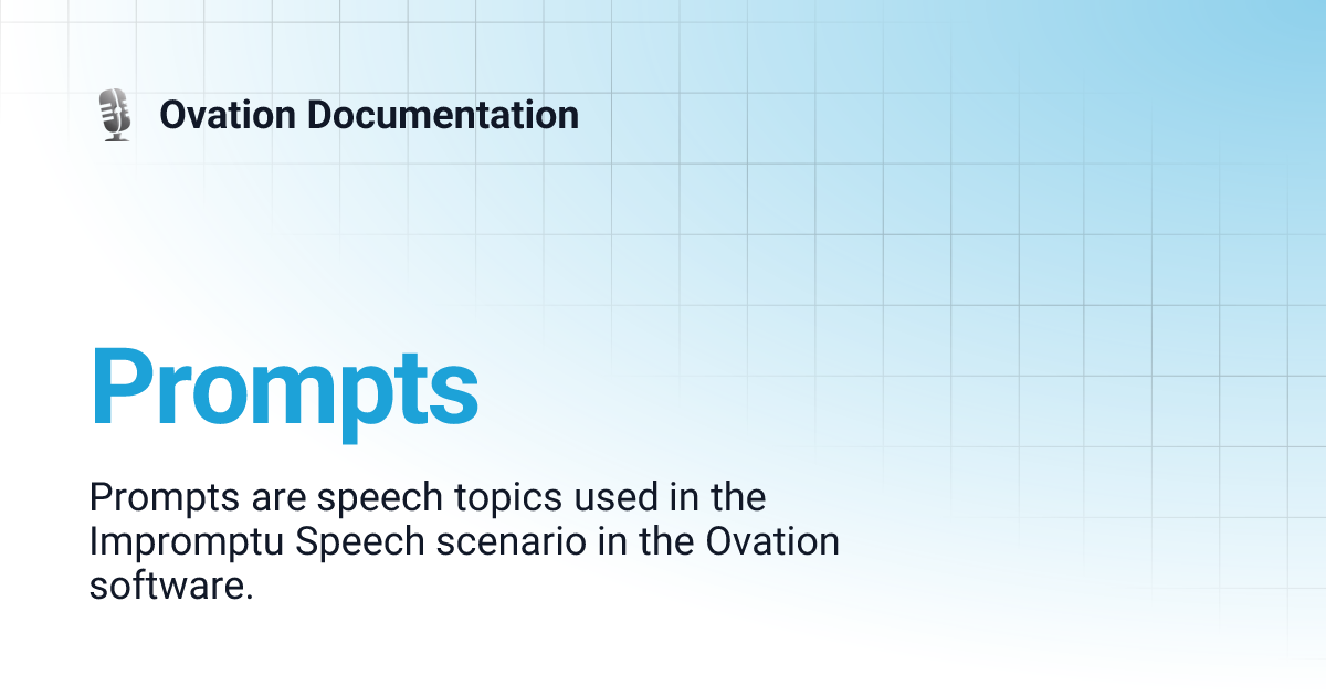 Prompts | Ovation Documentation